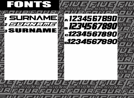 Number Plate Graphics – FiveFour Designs